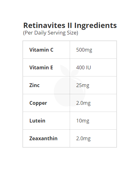 Retinavites II 180 Caplets Three Month Supply